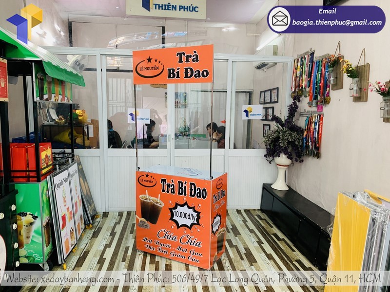 Nên đầu tư những gì cho booth bán trà bí đao hạt chia